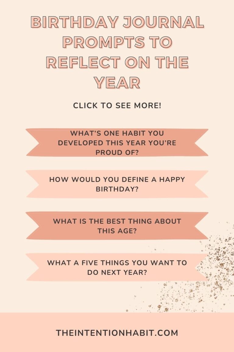 70 Birthday Journal Prompts To Reflect On The Year