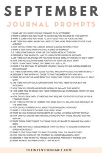 30 Daily September Journal Prompts To Keep You Writing