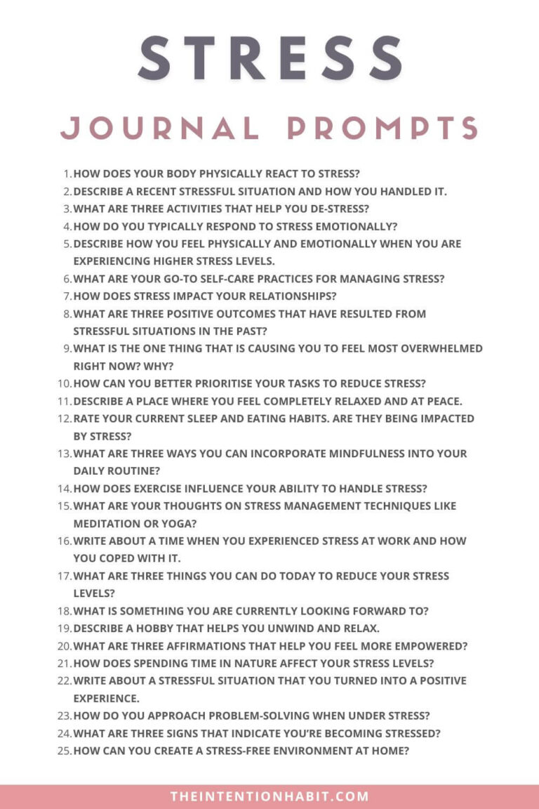 40 Stress Journal Prompts To Help You Navigate Life's Challenges