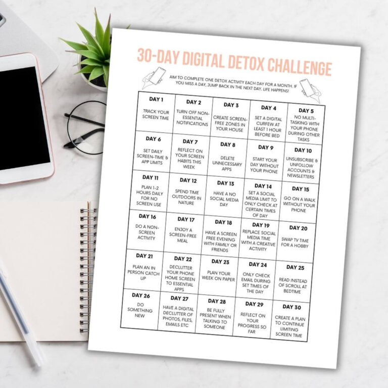 30 Day Digital Detox Challenge: Unplug And Reconnect
